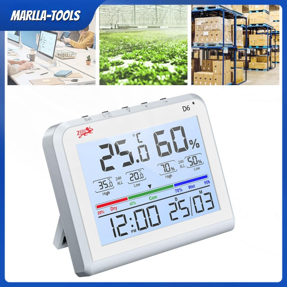 MARLLA-Tools Nhiệt Kế Trong Nhà, Máy Đo Độ Ẩm Nhiệt Độ Chạy Bằng Pin ...