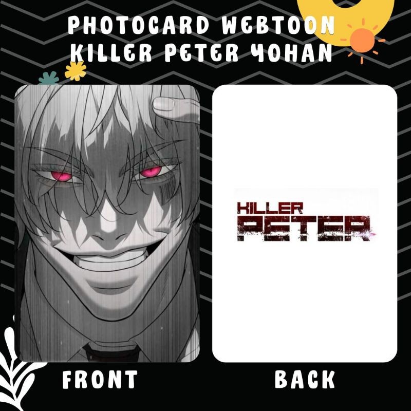 [ 11 Thẻ ] Bộ Sưu Tập Photocard Peter YOHAN WEBTOON KILLER PHOTOCARD - In 2 Mặt - Card Bo Góc ...