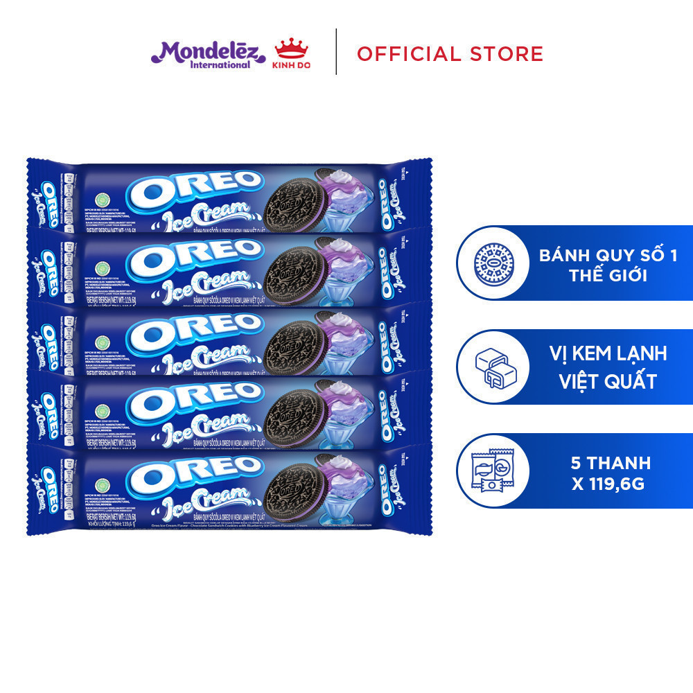 Bánh Quy Oreo Vị Kem Lạnh Việt Quất, 1 Thùng 24 thanh x 110,4g | Shopee Việt Nam