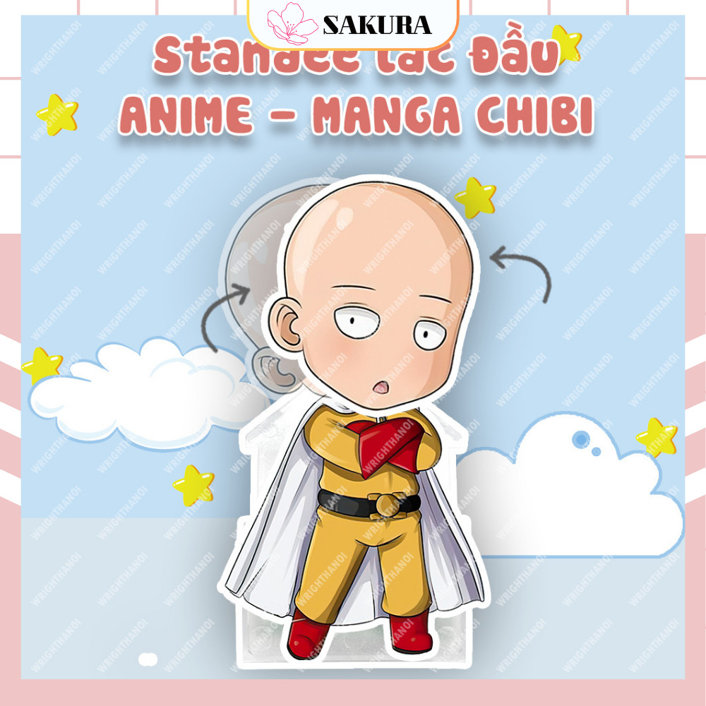 Standee Lắc Đầu One Punch Man, Saitama Genos Sonic Garou, Anime Manga ...