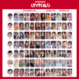 Kpop Idol ENGENE ROMANCE UNTOLD album Photocards INCEPTION Thẻ ảnh ...