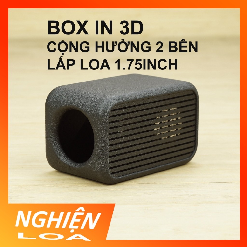 [NGHIỆN LOA] Box loa mini bọc da in 3D 132x80x80mm loa 1.75inch cộng ...