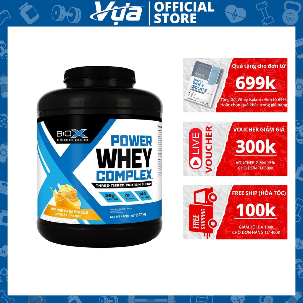 Bột Protein BioX - Power Whey Complex (2.27 Kg) - Tăng Cơ Chính Hãng ...