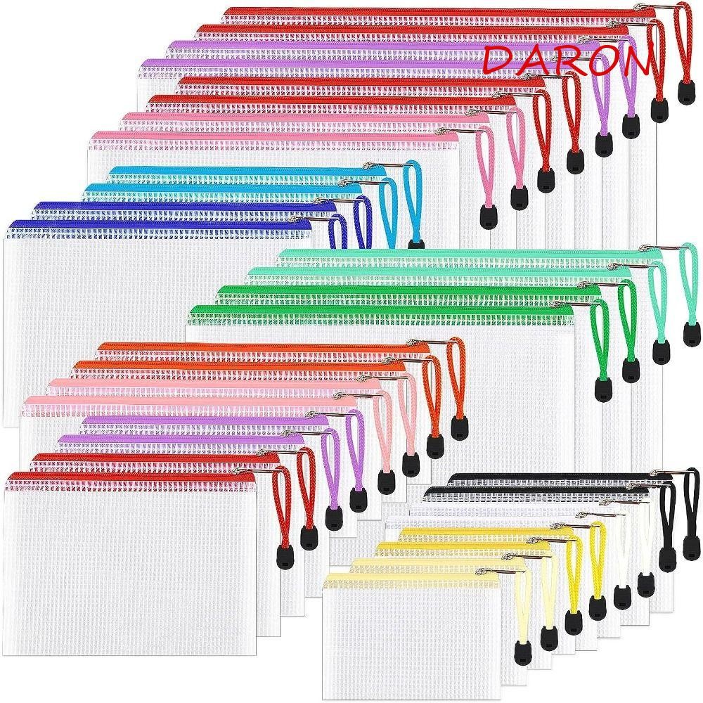 Túi dây kéo lưới DARON, Túi trang điểm mỹ phẩm Túi sắp xếp tài liệu Túi ...