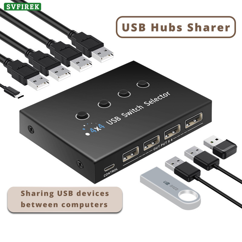 Usb Chia sẻ Switch 4 trong 4 Out USB Hub Switcher 2 trong 4 Out USB ...