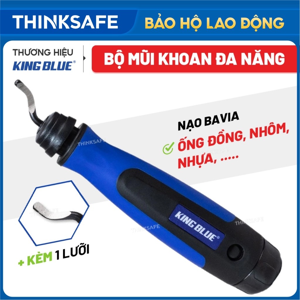 Dụng cụ vát mép, ba via ống đồng KingBlue KB-1301 kèm 1 lưỡi thay thế ...