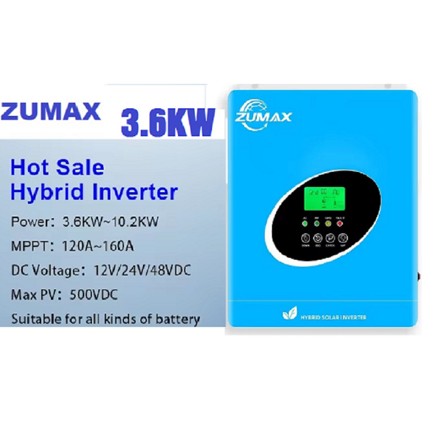 Hybrid Solar Inverter Biến Tần ZUMAX On/Off 24V - 500VDC- MPPT 120A ...
