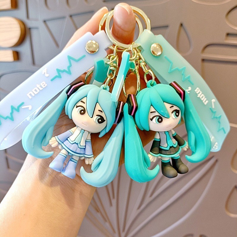 Dễ Thương Hatsune Miku Móc Khóa Q Phiên Bản Búp Bê Cặp Đôi Ba Lô Treo ...