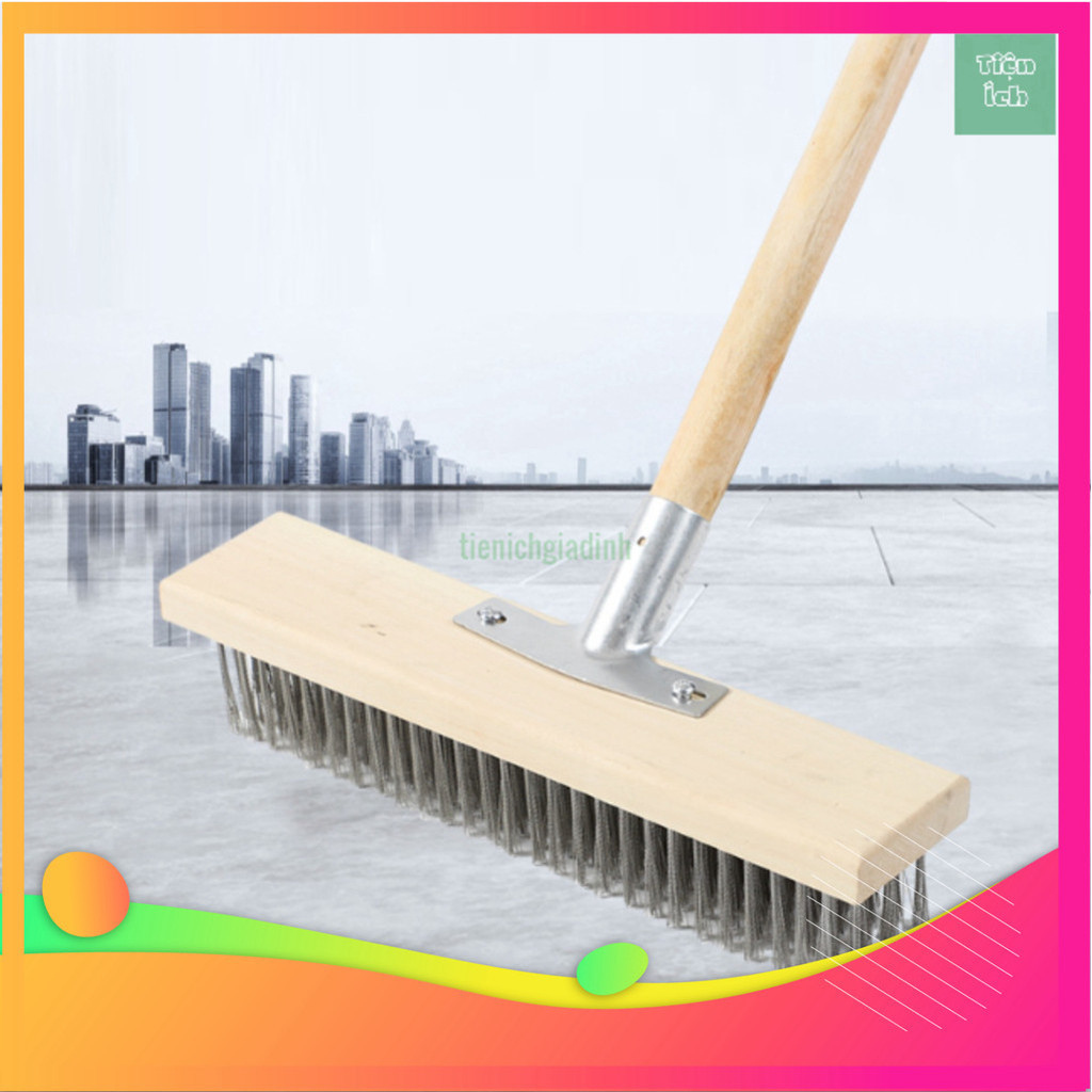 Chổi sắt xách tay không rỉ chà xát mạnh dọn dẹp vệ sinh rong rêu ố vàng ...
