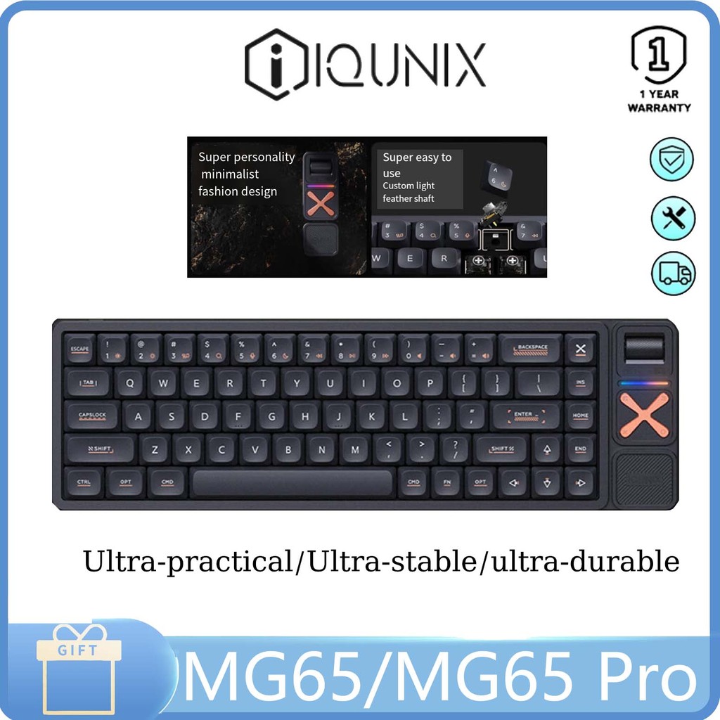 Iqunix Mg65 Mg65 Pro Bàn Phím Cơ Trục Thấp Không Dây Ba Chế độ Thích
