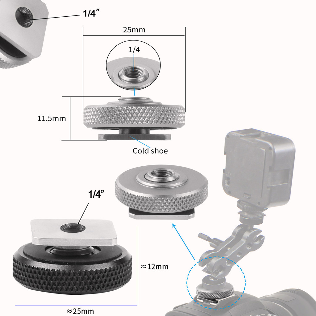 Novelgoal 1 / 4 "Flash Cold Shoe Mount Adapter Tripod Vít Chuyển Đổi ...