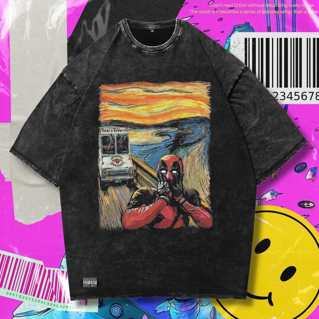 Áo thun Marvel | Màu tím Haze | Áo thun Oversize Stone Wash Vintage ...