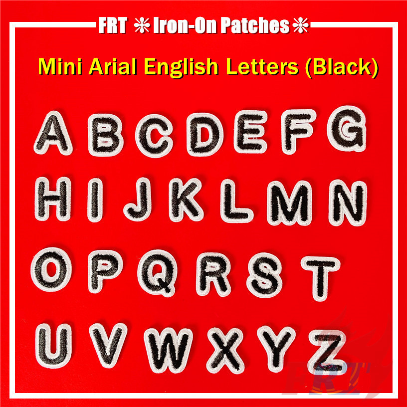 ☸ Miếng dán sắt chữ cái tiếng Anh Mini Arial (Đen) ☸ 1 Bảng Chữ Cái DIY ...