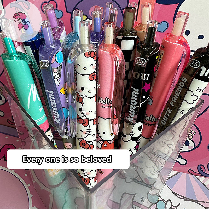 Fot 6 Cái Dễ Thương Kuromi Hello Kitty Bút Gel 0.5mm Đen Nhanh Khô Bút ...