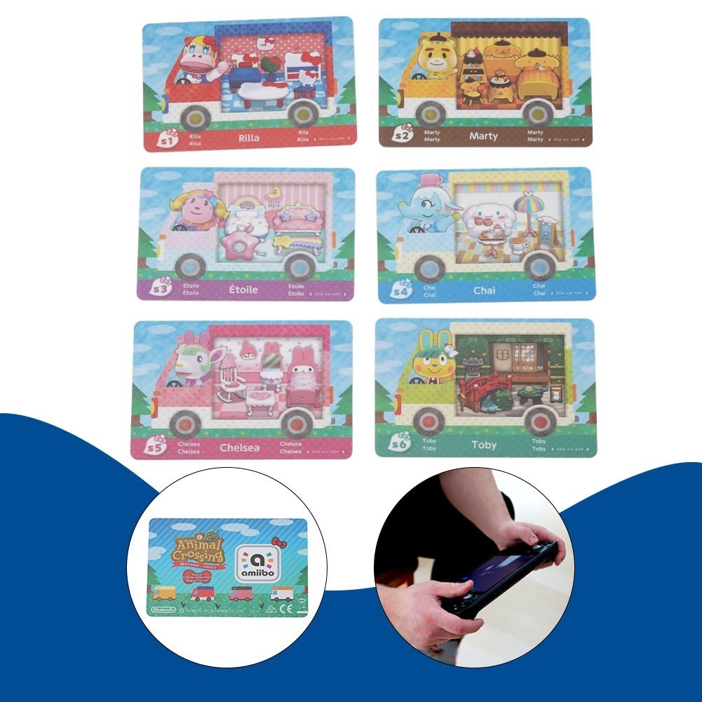 Tất Cả 6 Gói Cho Animal Crossing Sanrio NFC Amiibo Thẻ Toby Chai Marty ...