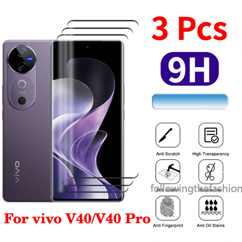 3 Chiếc Full Cover Kính Cường Lực Cho vivo V40 Pro 5G V40pro V 40 2024 Gobal Màn Hình HD Clear ...