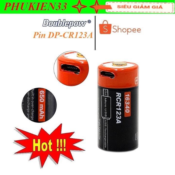 Pin Sạc Cổng Micro USB 3.7V 650mAh 16340 Doublepow DP-CR123A - Hàng ...