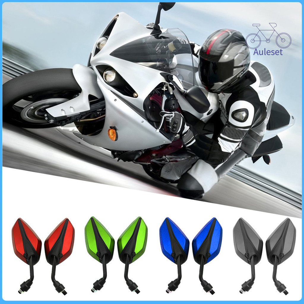 Auleset 1 Cặp Gương Chiếu Hậu Xe Máy 10 Mm Cho Suzuki H-onda Yamah ...