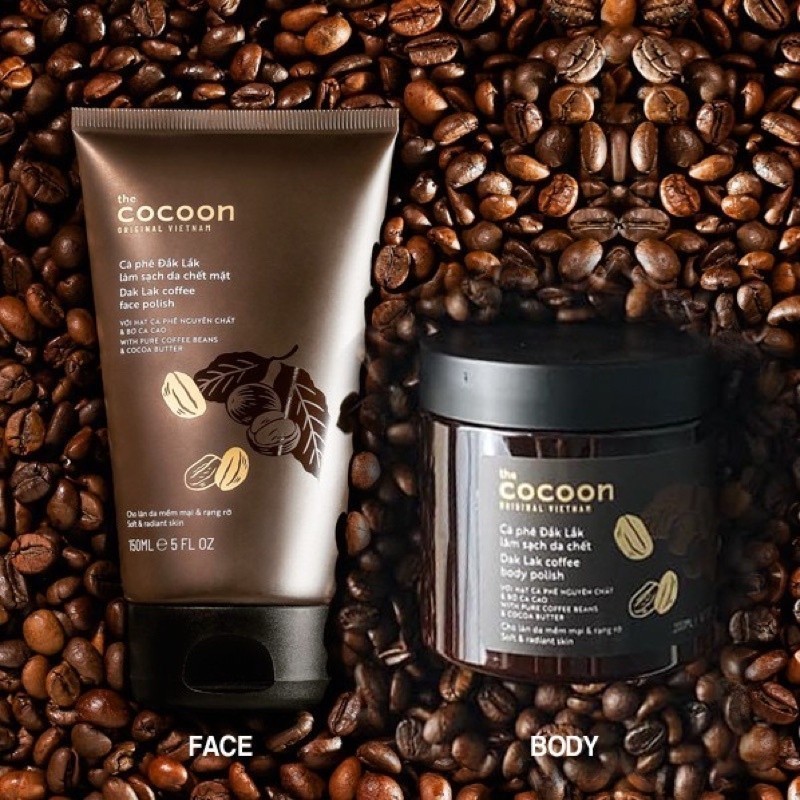 Bộ Tẩy da chết Cafe dak lak Cocoon: tẩy da chết mặt face cocoon cà phê ...