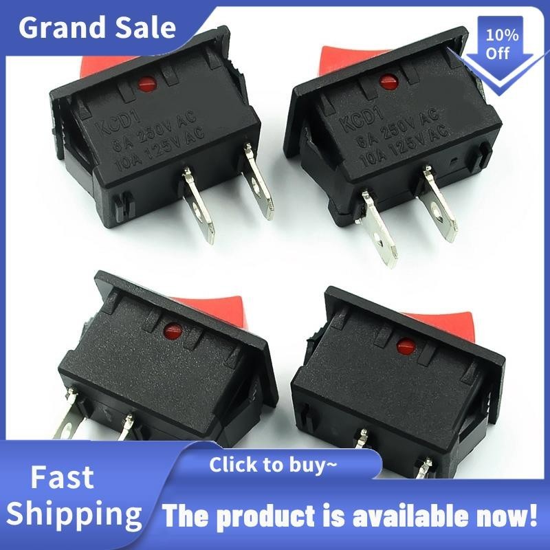 Bật Tắt KCD11 2Pin 2Pin Đen Đỏ Thuyền Xe Rocker Switch 3A 250V 6A 125V ...