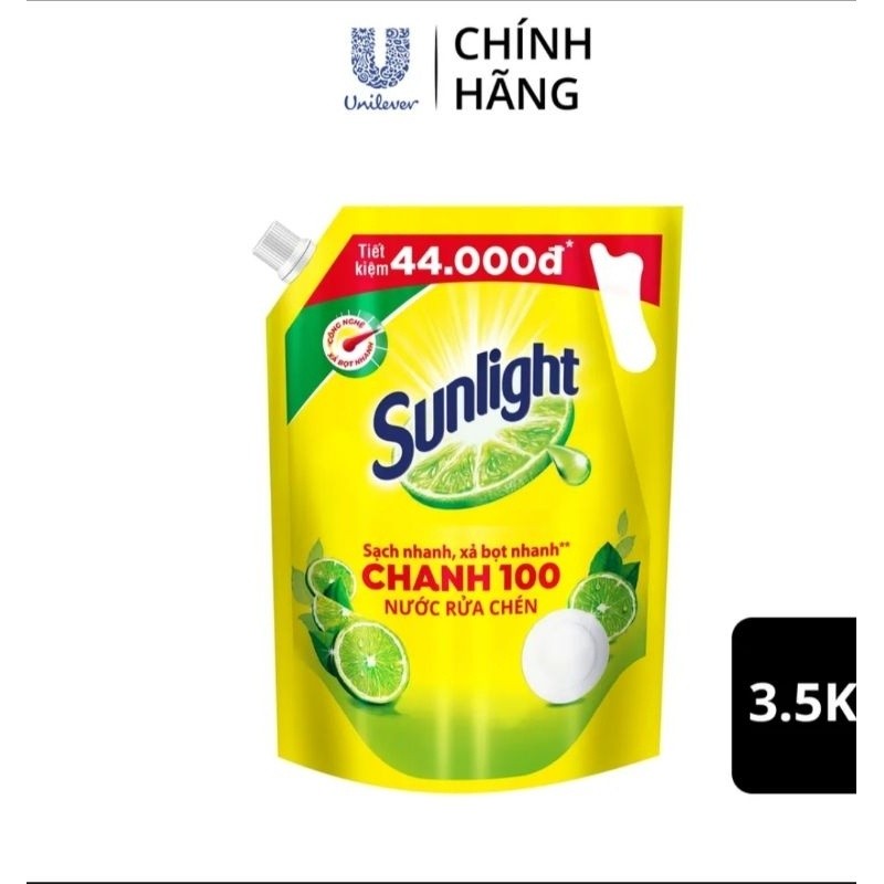 Nước Rửa Chén Bát Sunlight Chanh 100 (3.5Kg) | Shopee Việt Nam