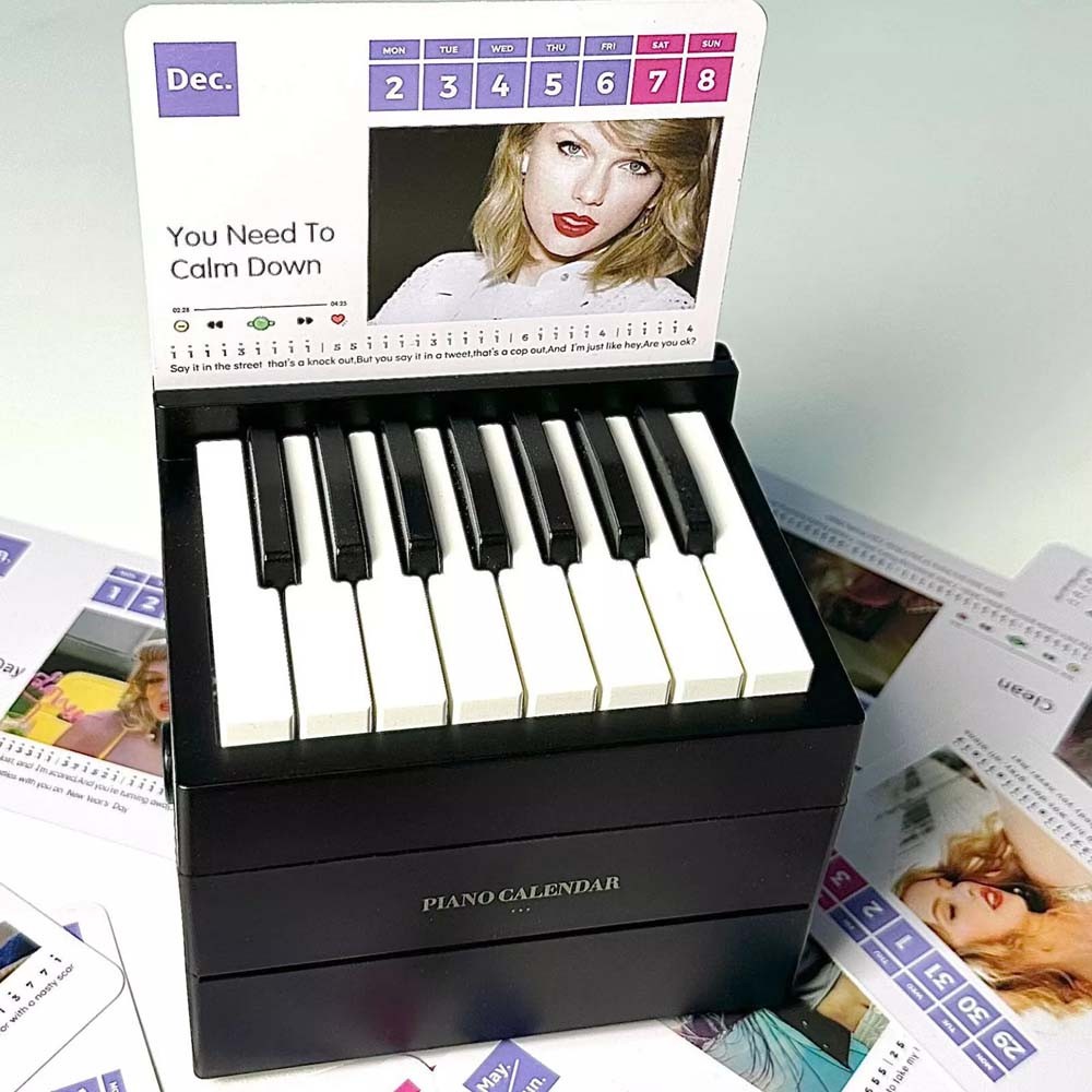 2025 Taylor Swift Piano Calendar with Music Sheets Toy Piano Musical ...