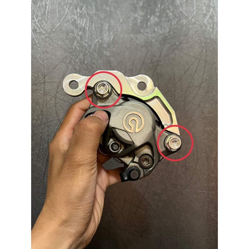 combo 2 ốc inox 304 8li20 bắt heo dầu kiểu brembo, fando, anchos ...