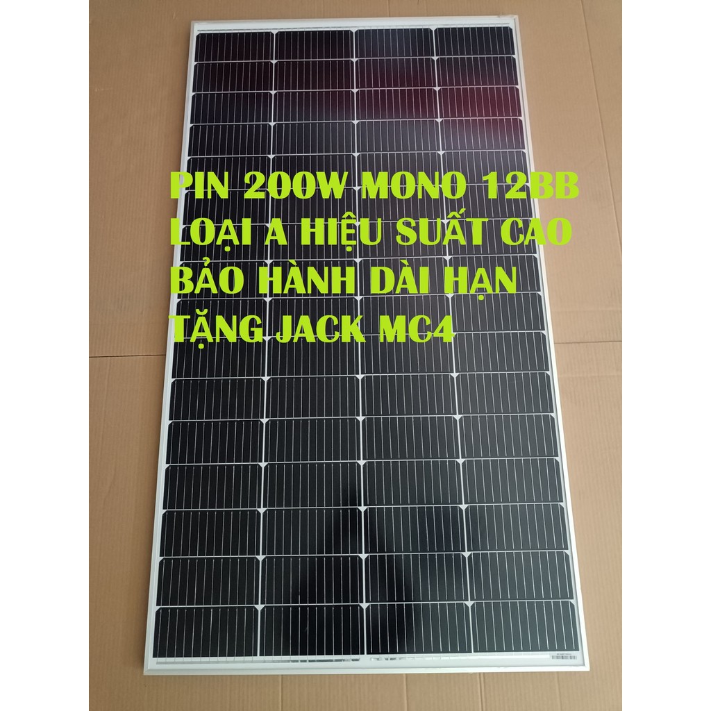 Tấm Pin Năng Lượng Mặt Trời SOYER SOLAR CHÍNH HÃNG CÔNG SUẤT 200W Mono ...