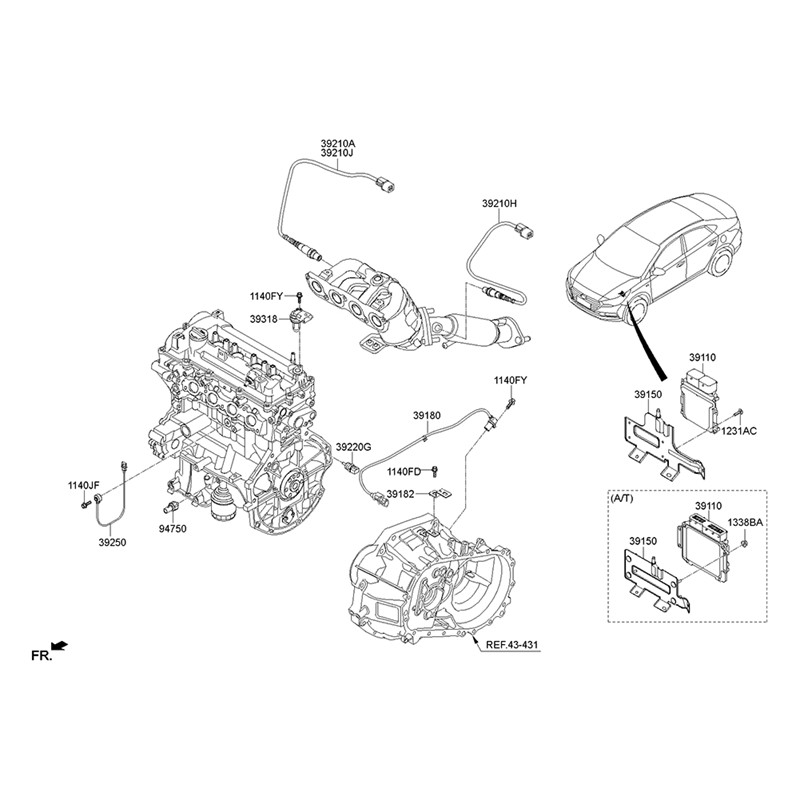 3921003065 Cảm biến oxy ô tô O2 phù hợp cho Accent I10 I20 I30 K2 2006 ...