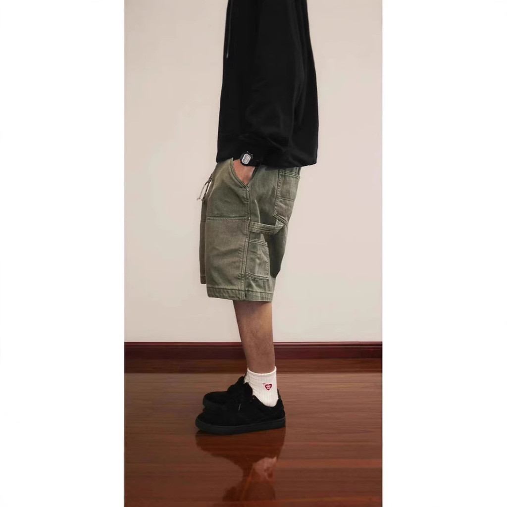 CARHART* B80Washed Vintage Double Knee Rivet Logging Shorts Men's ...