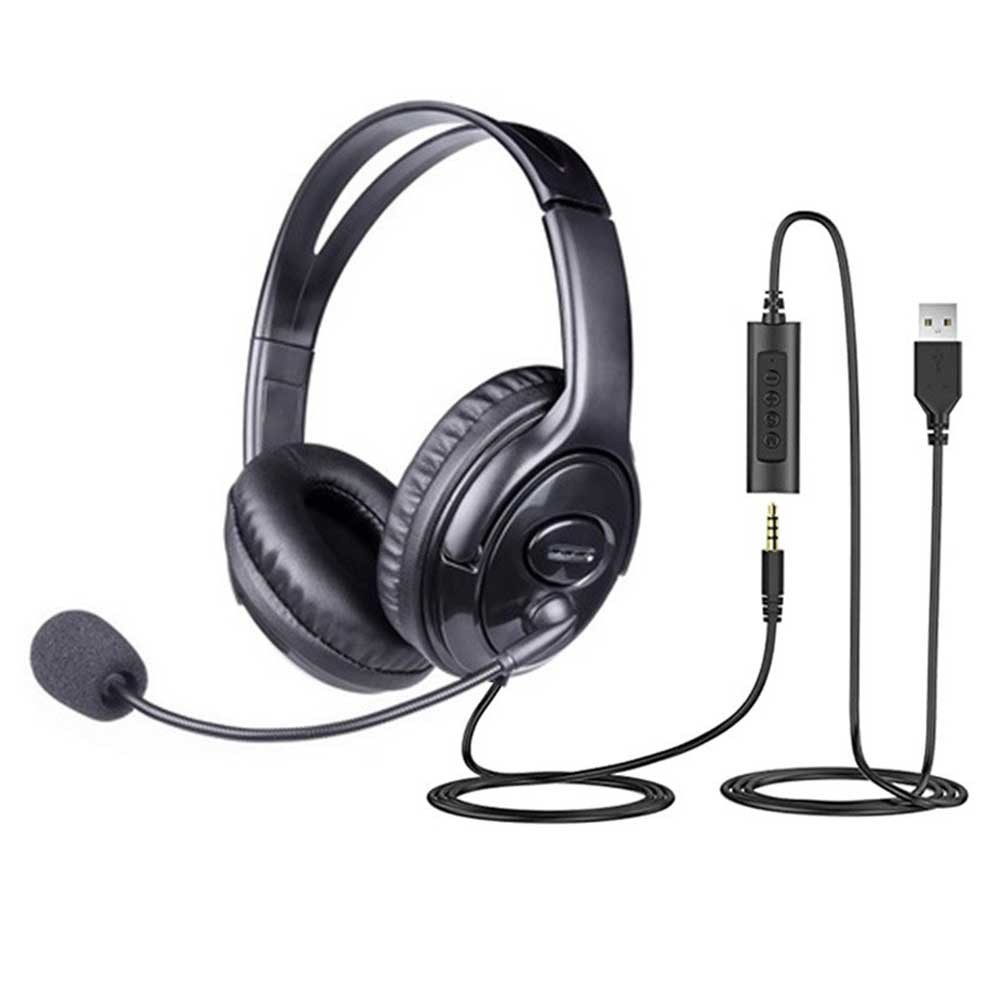 USB Headset with Microphone for PC Laptop Headphones Noise Cancelling ...