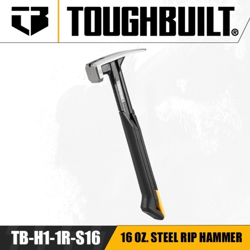 Toughbuild TB-H1-1R-S16 / TB-H1-1R-S18 16 OZ. 18 OZ. Dụng cụ cầm tay bằng thép Rip Hammer Smooth ...