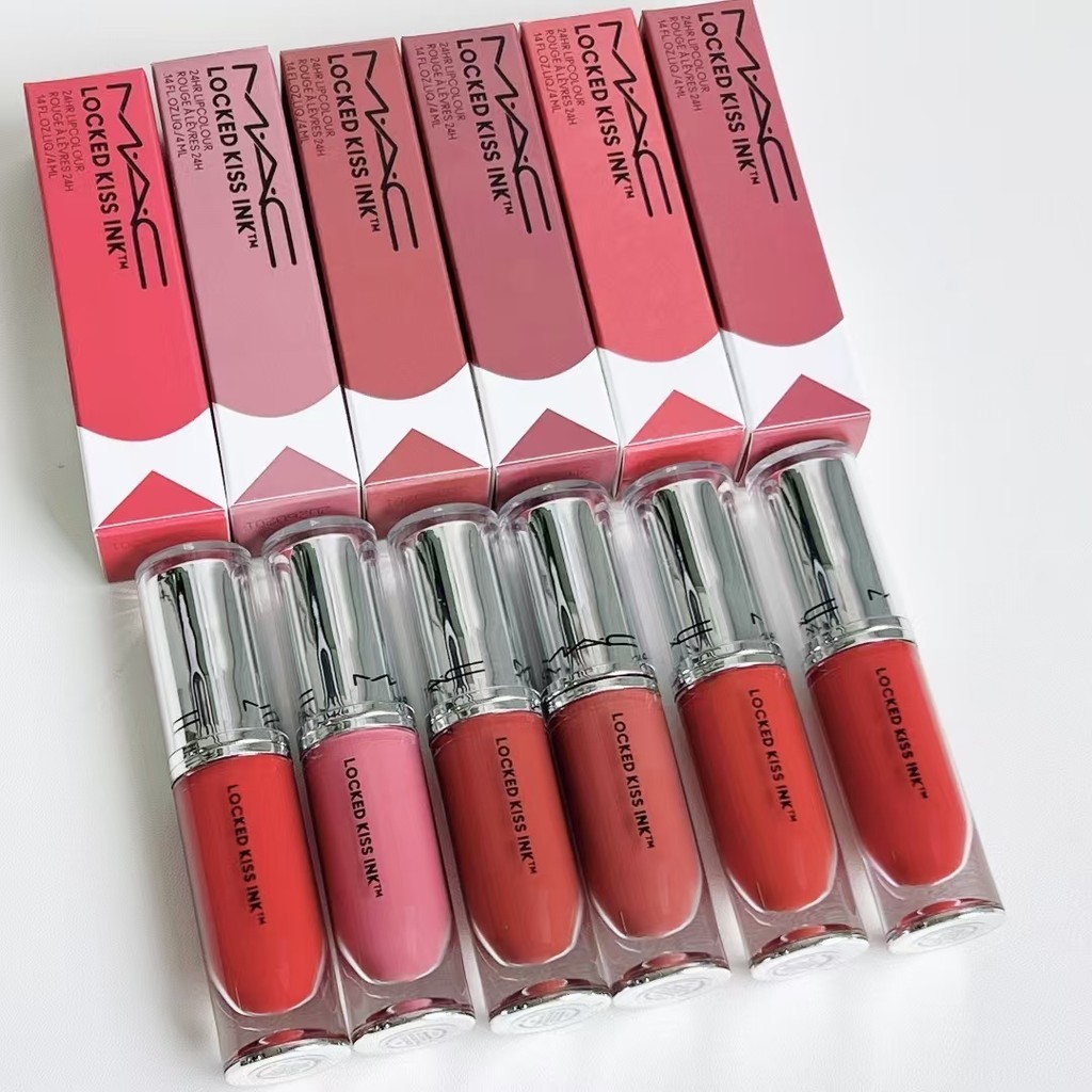 Mac Lock Color Elastic Lip Glaze 76 Kiss Stick 67 Wild Brown 69 ...