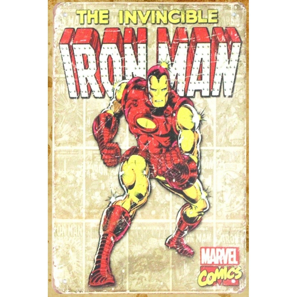 In và Tác phẩm nghệ thuật Iron Man Marvel Comics Tín hiệu kim loại ...