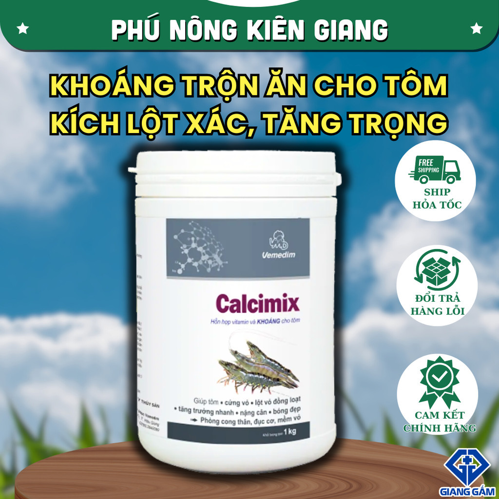 KHOÁNG TRỘN ĂN CHO TÔM, KÍCH LỘT VỎ, CỨNG VỎ, TĂNG TRỌNG VEMEDIM ...