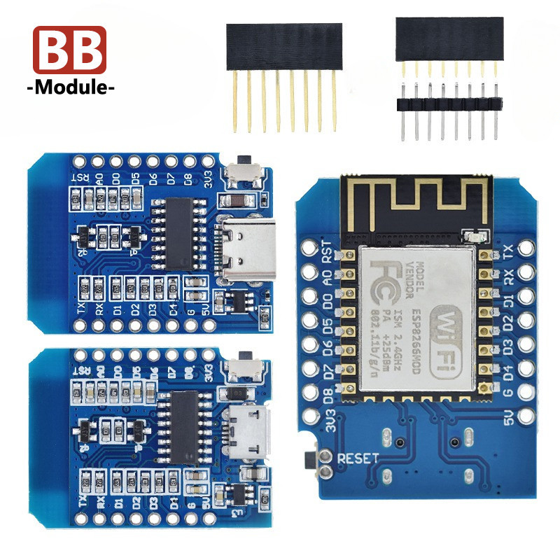 D1 Mini TYPE-C / MICRO ESP8266 ESP-12F CH340G V2 USB D1 Mini WIFI Ban ...