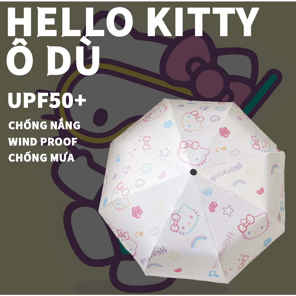 Hello Kitty Chống nắng ô Windproof Umbrella Dễ thương ô UV ô dù sinh ...