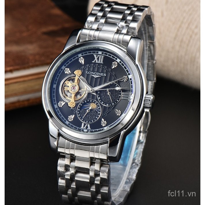 LONGINES Đá đa chức năng Ba mắt Chronograph Chuyển động Con trỏ Đồng hồ ...