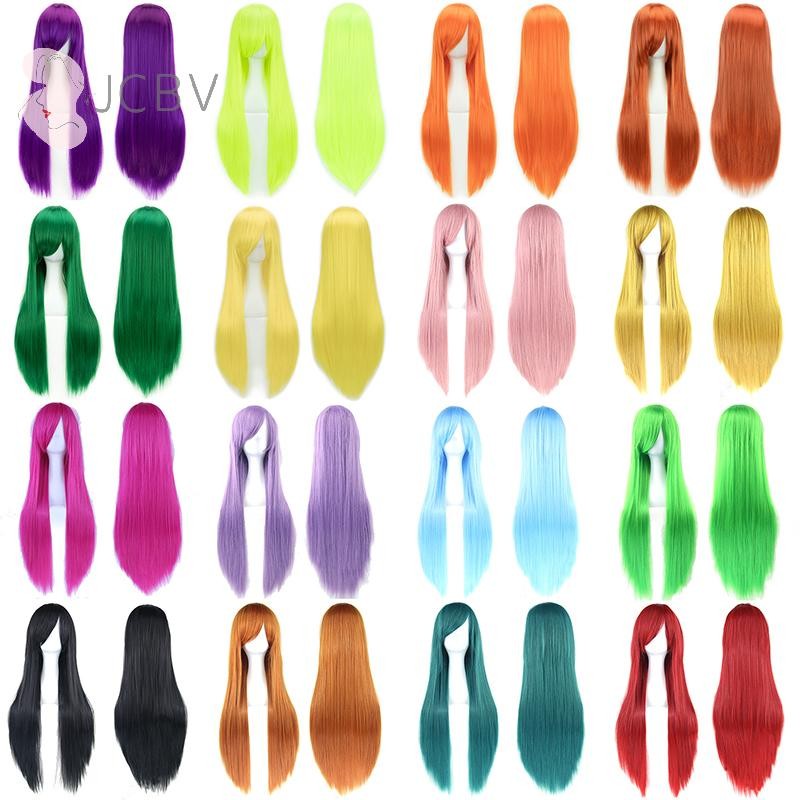 [JCBV] Đa Năng Tổng Hợp Nhiều Màu Sắc Dài Thẳng Cosplay Tóc Giả Tự Nhiên 80cm Phần Mở Rộng Tóc ...