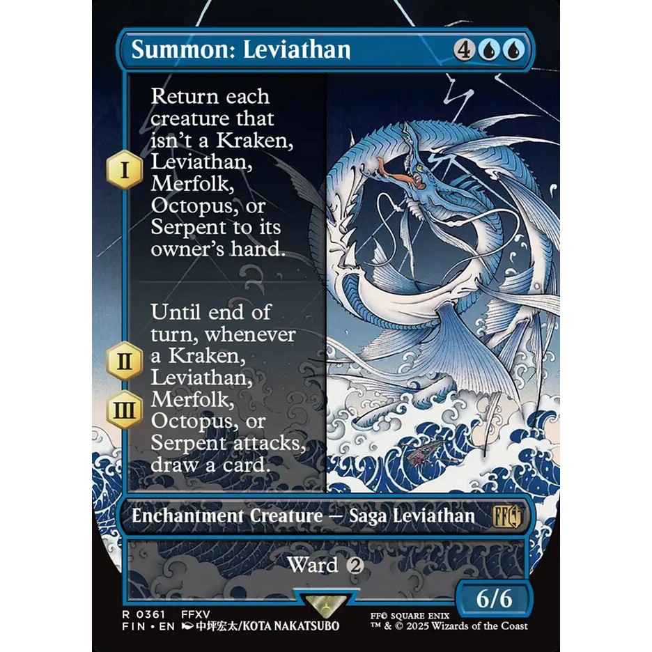 Magic the Gathering - Final Fantasy - Summon: Leviathan (Borderless ...