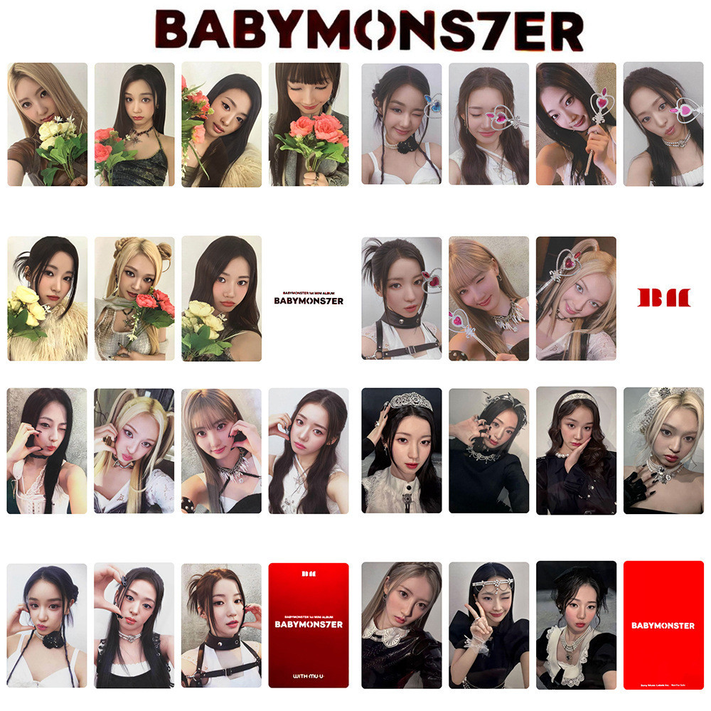 1-7pcs BABYMONSTER Lomo Cards BABYMONS7ER Album SHEESH Stuck In The ...
