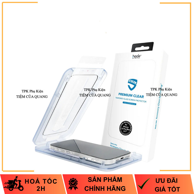 Cường lực HODA Chống Trầy AGbC by Corning chính hãng cao cấp cho iP 16Pro 16Promax 15 Pro , 15 ...