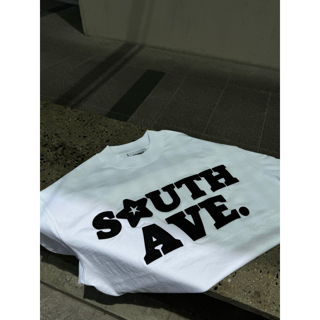 COD - Áo Thun Oversize THEWHEEZE [SOUTH AVE WHITE] - 100% cotton 2c 280gsm [đã xử lý co rút ...