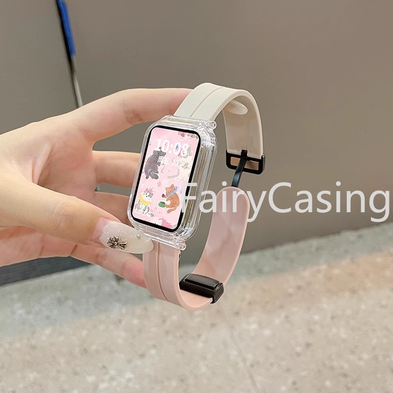Ốp lưng trong suốt + Dây đeo đồng hồ cho Xiaomi Mi Band 8pro 7pro Khóa từ tính Dây đeo cổ tay ...