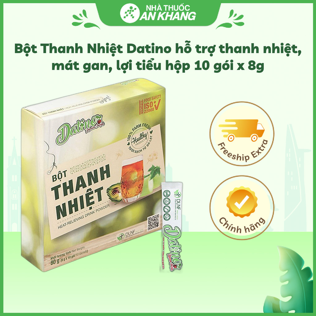 Bột Thanh Nhiệt Datino hỗ trợ thanh nhiệt, mát gan, lợi tiểu hộp 10 gói ...