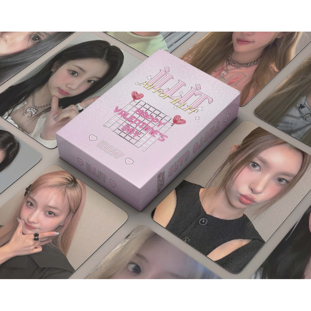 50-55pcs/box ILLIT Holographic Laser Lomo Cards SUPER REAL ME Album ...