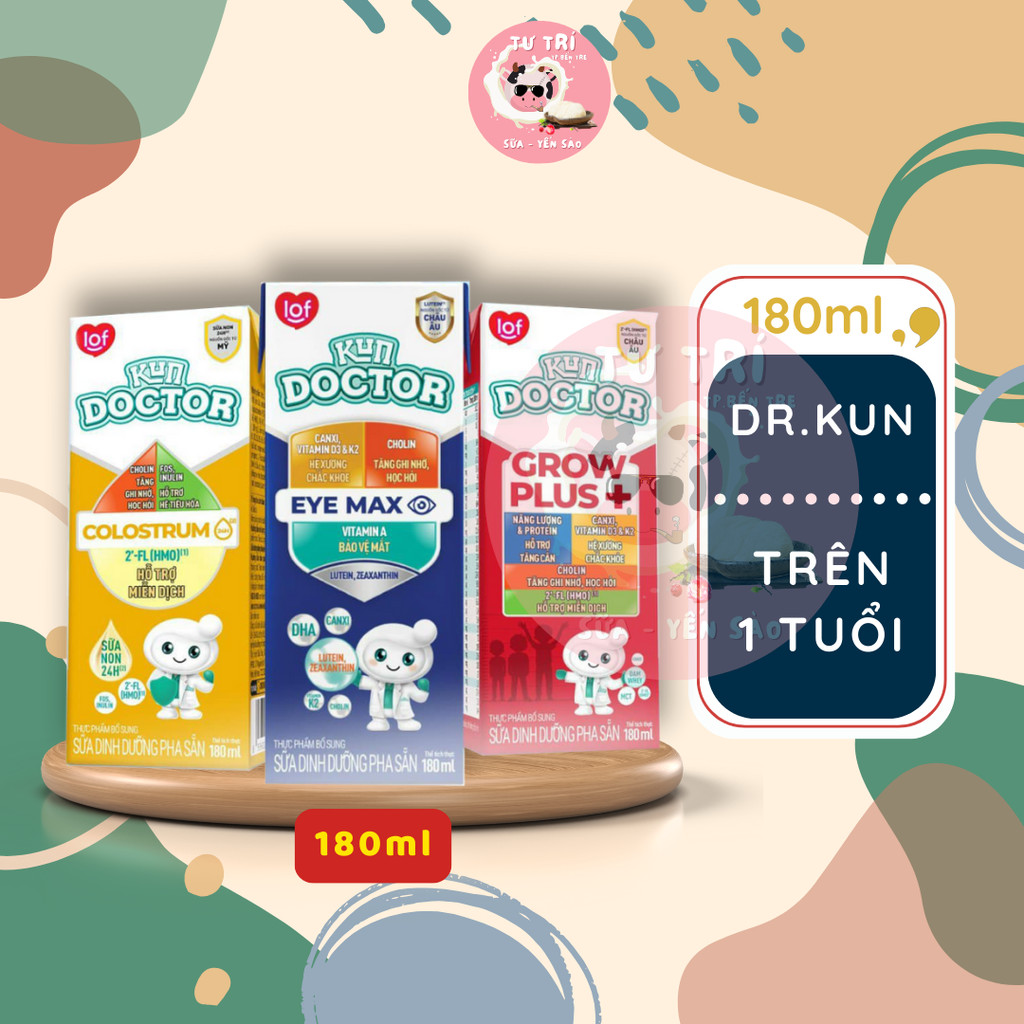 Sữa KUN DOCTOR ( EYE MAX - COLOSTRUM - GROWPLUS ) 180ml thùng 48 hộp ...