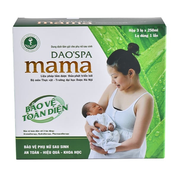 Nước tắm sau sinh Daospa Mama (hộp 3 chai x250ml - lẻ 1 chai không hộp ...