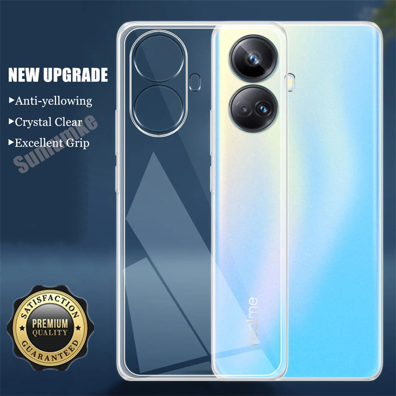 Dành Cho Realme 10 Pro + 5G RMX3687 RMX3686 Mỏng Mềm Trong Suốt Cao Su ...