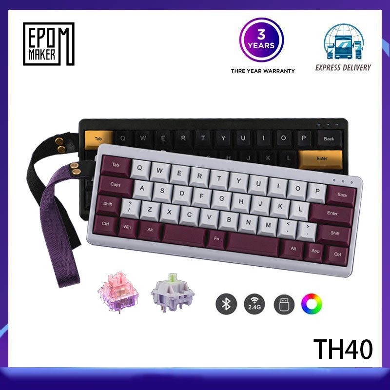 Bàn phím cơ tùy chỉnh EPOMAKER TH40 40% với bàn phím du lịch VIA không ...